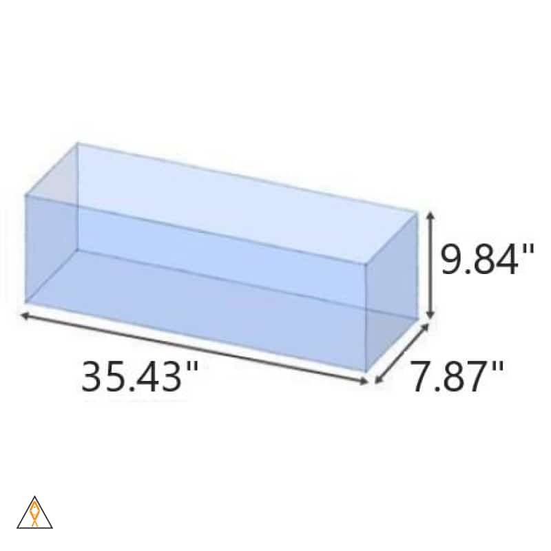 Home / Products / UNS 90B Ultra Clear Long Rimless Aquarium (12 GAL ...